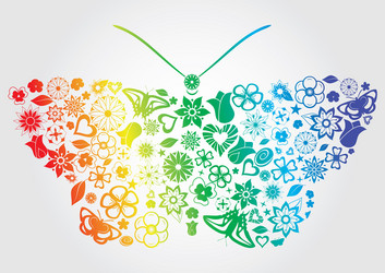 Rainbow Butterfly Vector Images (over 4,100)