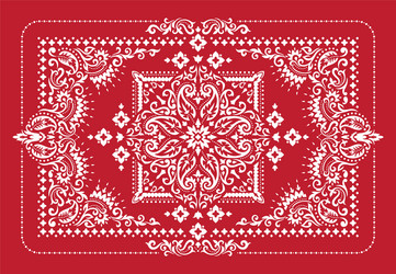 Rectangular bandana print design for rug carpet Vector Image