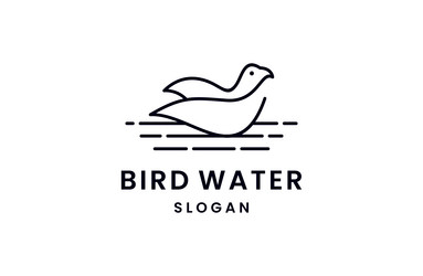 Water bird Royalty Free Vector Image - VectorStock