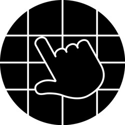 Global sphere and hand cursor line style Vector Image