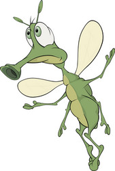 Green insect cartoon Royalty Free Vector Image