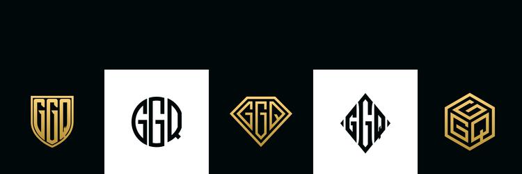 Initial letters hum logo designs bundle Royalty Free Vector