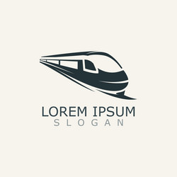 Modern train logo image design transport railway Vector Image