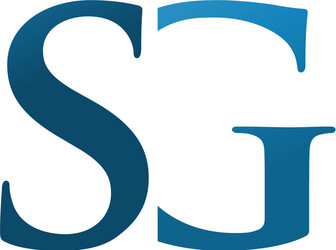 Sg signature square logo initial concept Vector Image