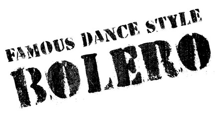 Famous dance style bolero stamp Royalty Free Vector Image