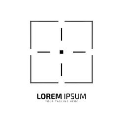 Aim for excellence target logo design featuring Vector Image