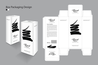 Box design packaging design template Royalty Free Vector