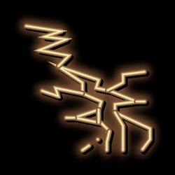 Ground fault earthquakes icon Royalty Free Vector Image