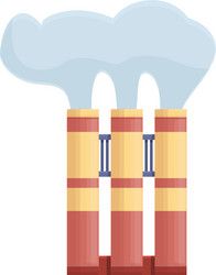Factory chimney icon cartoon style Royalty Free Vector Image