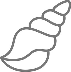 Seashell line icon animal and underwater Vector Image