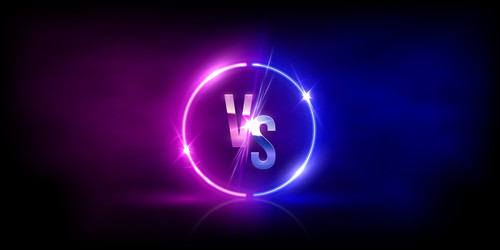 Techno neon triangles with light effects in the Vector Image