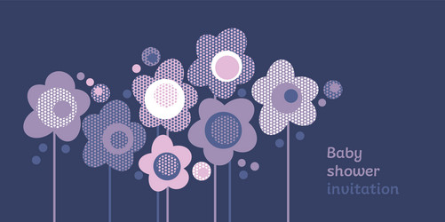 Baby shower invitation background template Vector Image