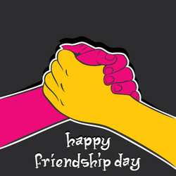 Happy friendship day design Royalty Free Vector Image