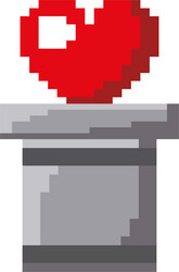 Pixelated heart love life game arcade Royalty Free Vector