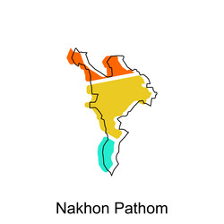 Map of nakhon sawan design template national Vector Image