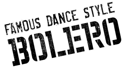 Famous dance style bolero stamp Royalty Free Vector Image