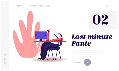 Professional burnout card or banner with tired Vector Image