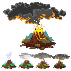 Volcano eruption Royalty Free Vector Image - VectorStock
