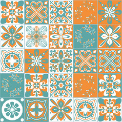 Ceramic tile mosaic in arabic moroccan style Vector Image