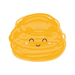 Cute cartoon ravioli character Royalty Free Vector Image