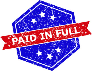 Paid in full watermark stamp Royalty Free Vector Image