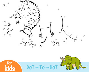 Numbers game for children dinosaur Royalty Free Vector Image