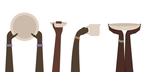 Starving people Royalty Free Vector Image - VectorStock