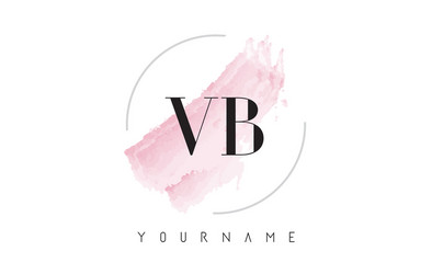 Creative golden letters vb v b logo with leading Vector Image