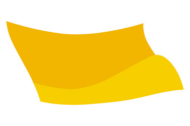 Waving flag yellow template on white Royalty Free Vector