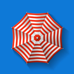 Beach umbrellas top view on white background Vector Image