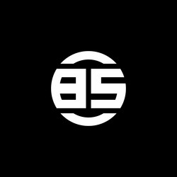 Bs logo monogram with negative space circle Vector Image