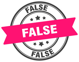 False stamp label on transparent background Vector Image