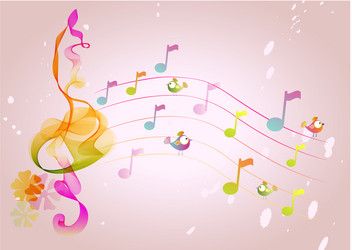 Floral music Royalty Free Vector Image - VectorStock