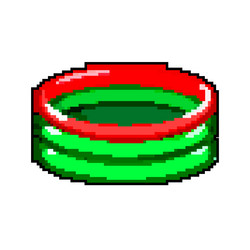 Water inflatable swimming pool game pixel art Vector Image