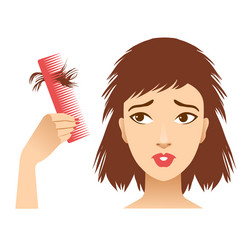 Beautiful girl with hair fall eps10 Royalty Free Vector