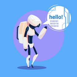 Robot Android Hello Vector Images (71)