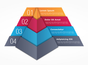 Colored pyramid info graphics Royalty Free Vector Image