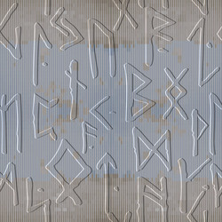 Runes border magical runic letters seamless Vector Image