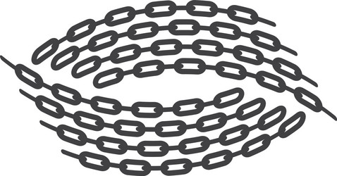 Chain graphic design template isolated Royalty Free Vector