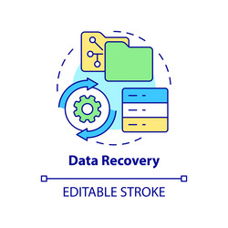 Data recovery blue gradient concept icon Vector Image