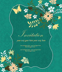 Mughal invitation card design with temple Vector Image