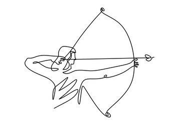 Continuous one line drawing of young energetic Vector Image