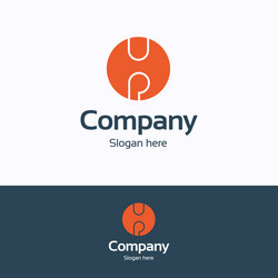 Square circle company logo Royalty Free Vector Image