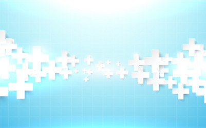 Abstract blue and white cross sing background Vector Image