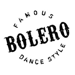 Famous dance style bolero stamp Royalty Free Vector Image