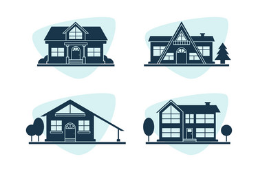 Hand drawn house silhouette Royalty Free Vector Image