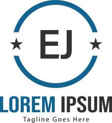 Initial ej logo template with modern frame Vector Image