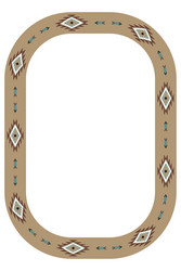 Ethnic frame rectangular border Royalty Free Vector Image