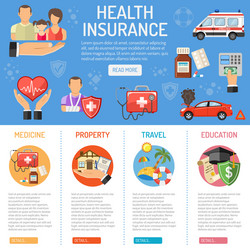 Insurance company agent infographics design Vector Image