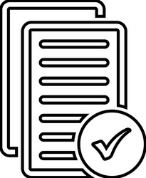 Sheet text outline icon line art Royalty Free Vector Image